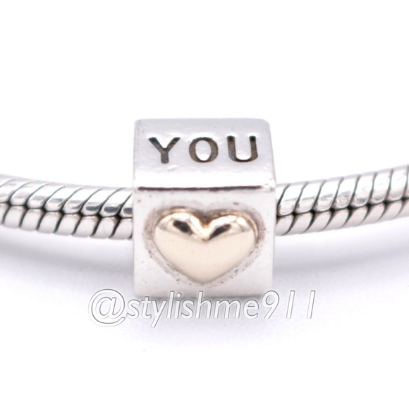 Pandora | Jewelry | Authentic Pandora I Love You Charm With 4k Gold ...
